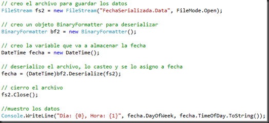 Vicrodg´s blog: Capítulo 5 – Serialización
